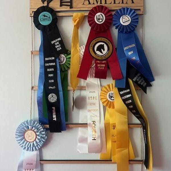 Personalized Horse Show Ribbon Holder: Equestrian Award Display - Etsy