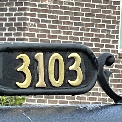 3 Inch Brass Mailbox Numbers 0-9 Self Adhesive Floating Numbers ...