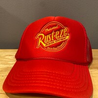 RUSTEZE Custom Trucker Adjustable Cap Disney Cars Hat Red Hat Lightning ...