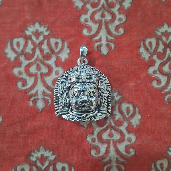 925 Sterling Silver Hanumanji Face Pendant Spiritual Hindu Jewelry ...