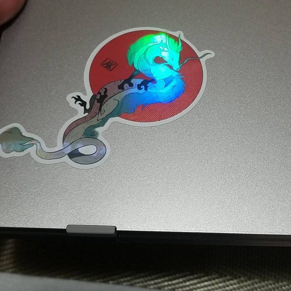 Holographic Haku Sticker, Anime Sticker, Japanese Dragon Stationery - Etsy