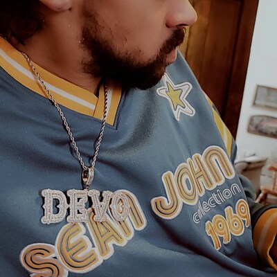 Icy Cursive Font Nameplate Necklace,custom Necklace With Cuban Chain ...