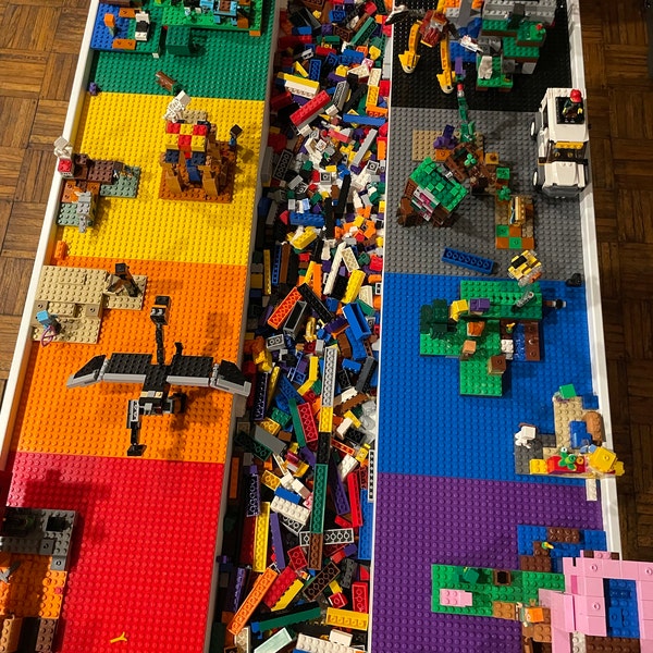 Tall Building Bricks Table, Building Blocks Table , Kids Table With ...