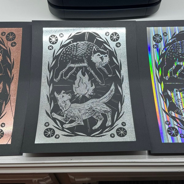 Raven and Ash Original Linocut Print - Etsy