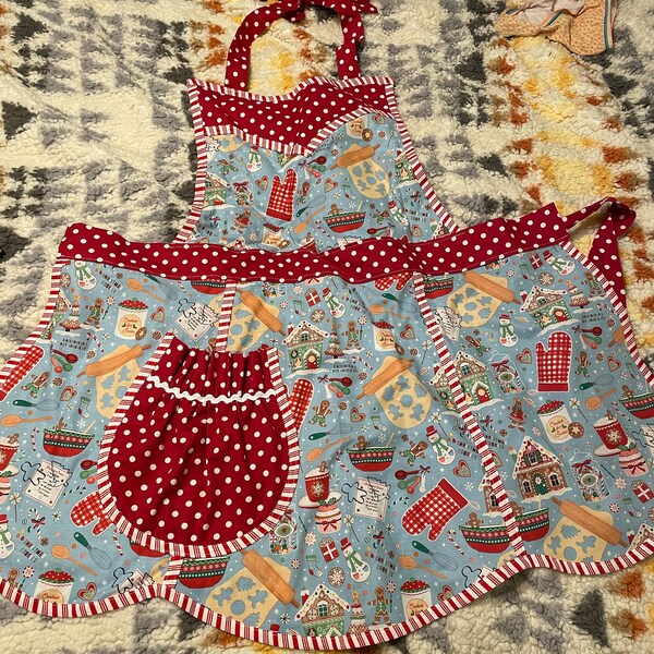 Kids Apron, Childrens Apron, Girls Apron Set, Child's Apron, Ruffle ...