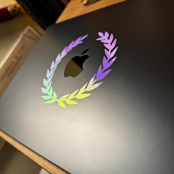 Laurel Wreath Decal, Laurel Wreath Sticker, Wreath Decal, Plant Decal ...