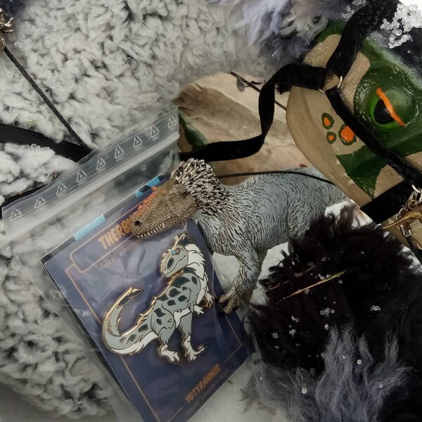 Yutyrannus Metal Pin - Dinosaur - Etsy