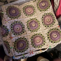 Granny Squares PDF, Rose /violet Granny Square Crochet PDF PATTERN ...