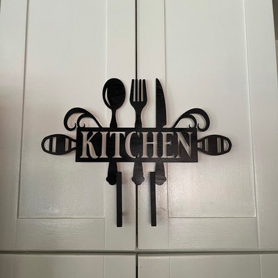 Kitchen Papercut Cutting Template, Kitchen Sign Svg, Door Hanger ...