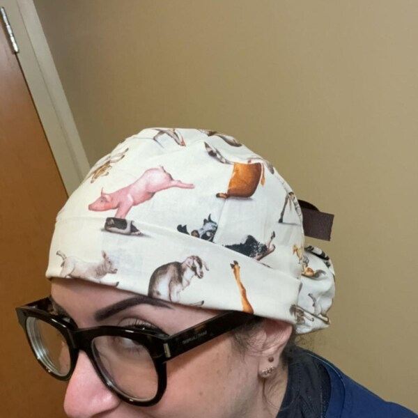 Monkey Scrub Cap-monkey Scrub Hat- Ponytail Scrub Cap-women's Scrub Hat ...
