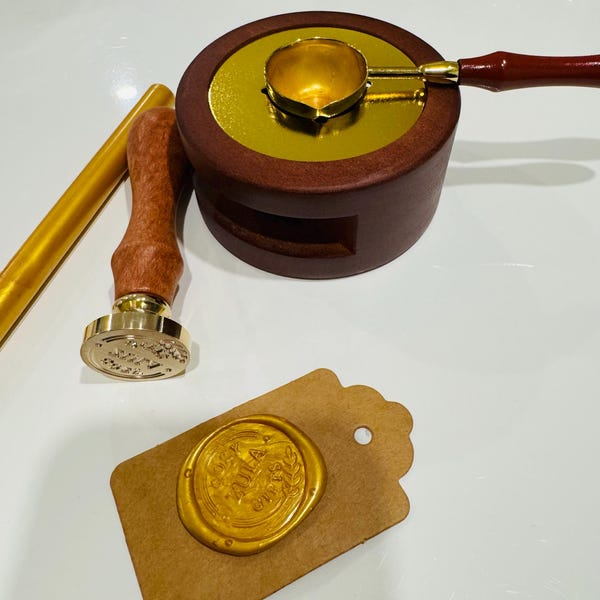 Custom Wax Seal Stamp Kit, Any Logo Can Be Customized, Personalized Wax ...