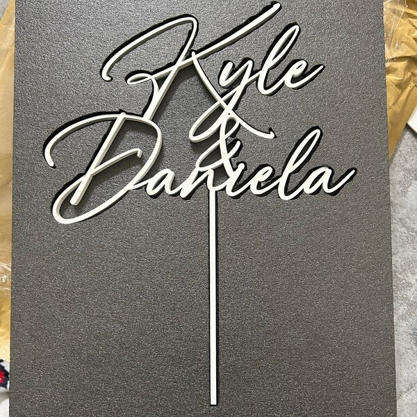 Personalized Cake Topper, Custom Names Cake Topper, Mr and Mrs Cake ...