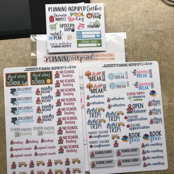 School Stickers, School Stickers for Planner, Set of 70+ School Planner ...