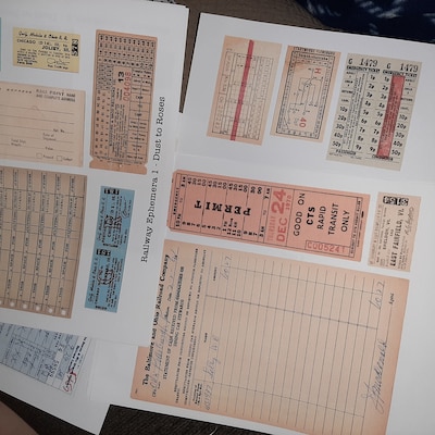 DIGITAL Vintage Railway Ephemera // Railroad // Junk Journal Supplies ...
