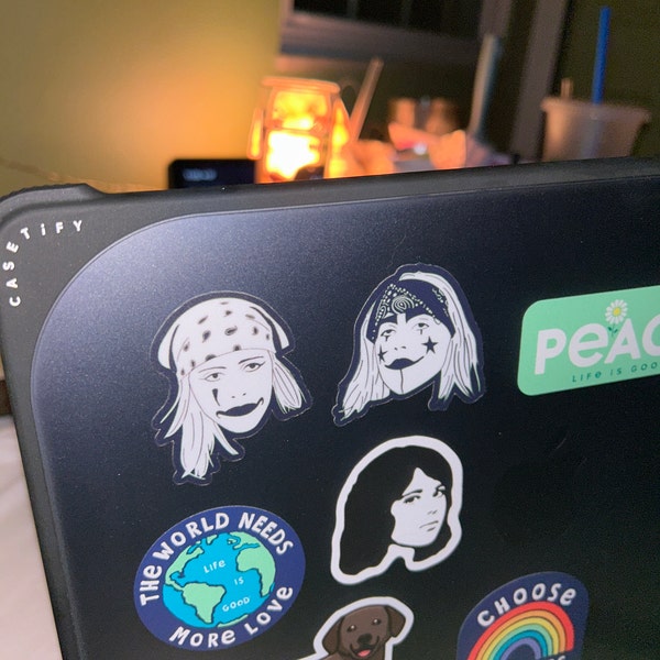 Garden Inspired 2pc Stickers, Music Stickers, Band Stickers, Punk Clown ...