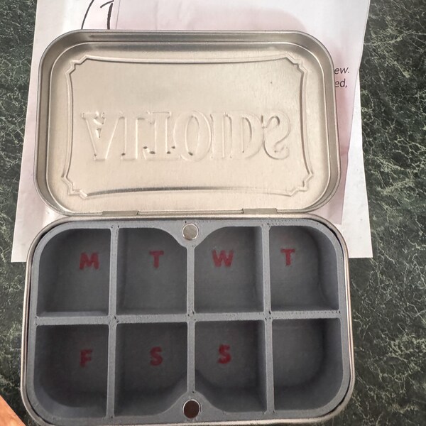 Altoids Tin Pill Storage Insert - Ingenious Design for Organized ...