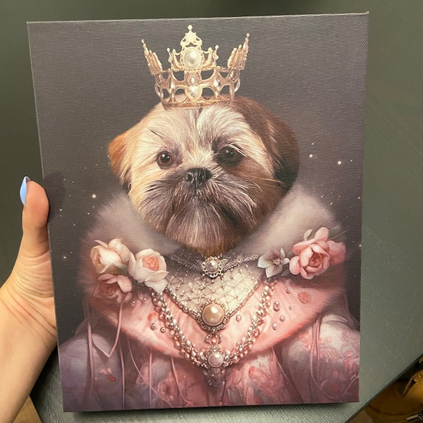 Custom Gentleman Dog Portrait, Dog Drink Wine Portrait, Gentleman Pet ...