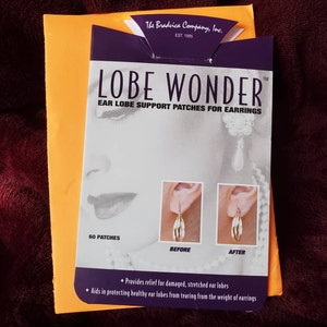 LOBE WONDER Earring Support Patches for Damaged; Stretched; and Torn ...