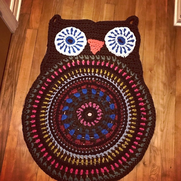 Crochet Pattern Owl Rug by Atergcrochet - XL Crochet - Etsy