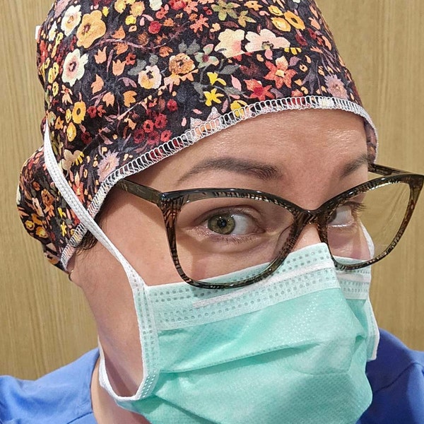 Silly Goose Funny EURO Scrub Cap, Autumn Euro Scrub Hat, Surgical Cap ...