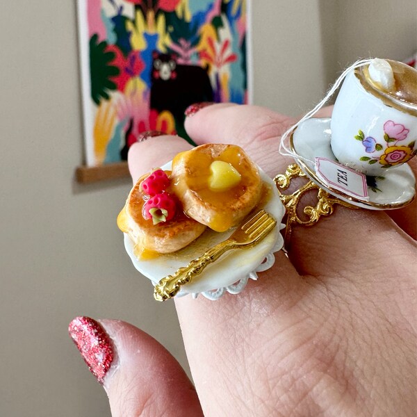 Pancake Ring - Japanese Pancake Jewelry- Breakfast Ring-breakfast ...