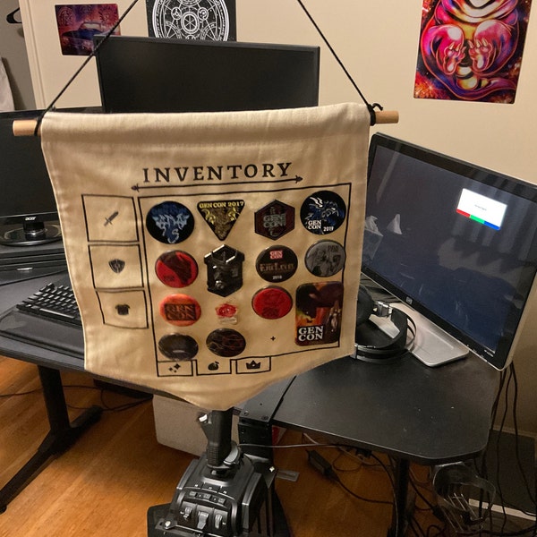 Inventory Enamel Pin Display Canvas Banner - Etsy