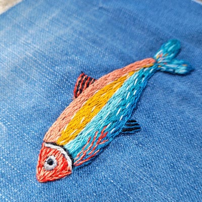 Fish Pattern, Sea World, Hand Embroidery Pattern, Digital Download ...