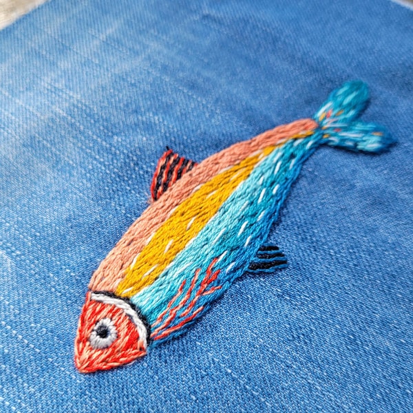 Fish Pattern, Sea World, Hand Embroidery Pattern, Digital Download ...