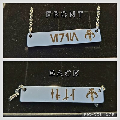 Star Wars Aurebesh Name Necklace, Jedi Order Custom Rebel Alliance Star ...