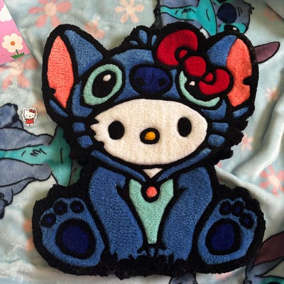 Custom 3D Puffy Hello Kitty Bear Tufting Rug Handmade - Etsy