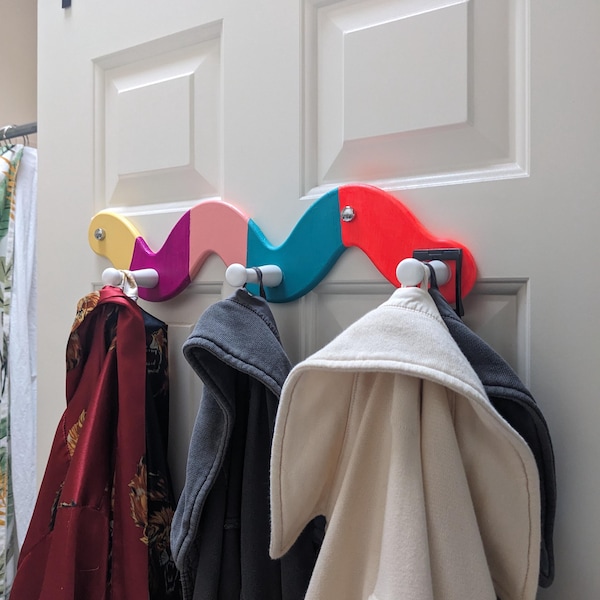 Modern Wood Wall Clothes Hanger Rack Single Garment Hook Rack Closet ...