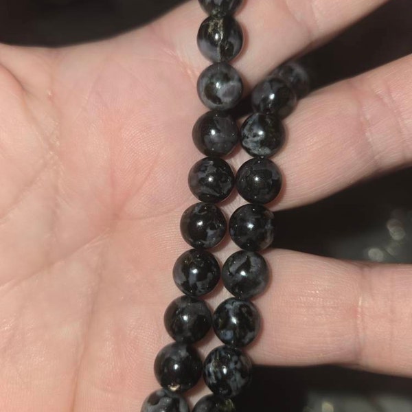 AAA Indigo Gabbro 4mm 6mm 8mm 10mm Round Beads Aka Mystic Merlinite 15. ...