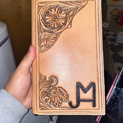 Hand Tooled Leather Journal / Notebook Cover - Etsy
