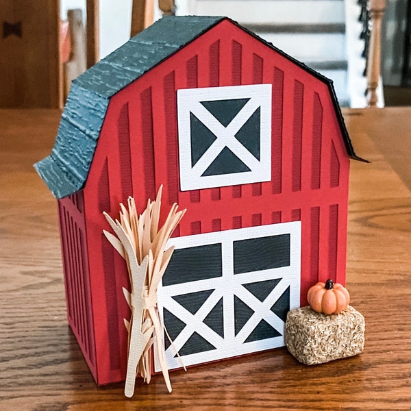 3D Barn Box Template: Papercut SVG Cut File (digital Download) - Etsy