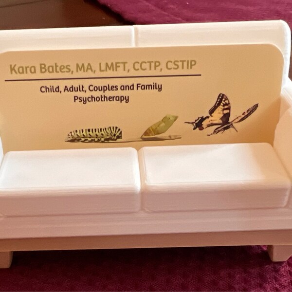 Couch/sofa Style Business Card Holder - Loyalty Punch Card Stand ...