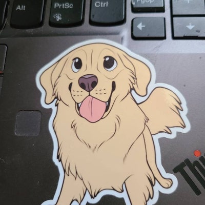Golden Retriever Sticker Chibi Puppy Dog Vinyl Hand Drawn - Etsy