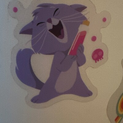 Yzma Cat With Potion Transparent Sticker/ Laptop iPhone Water Bottle ...