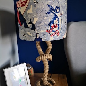 Nautical Lampshade, Sailors Lamp Shade, Seaside Light Shade, Tattoo ...