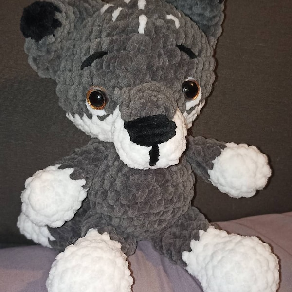 PATTERN: Wilson the Wolf Pup - Crochet Wolf Pattern - Amigurumi Wolf ...