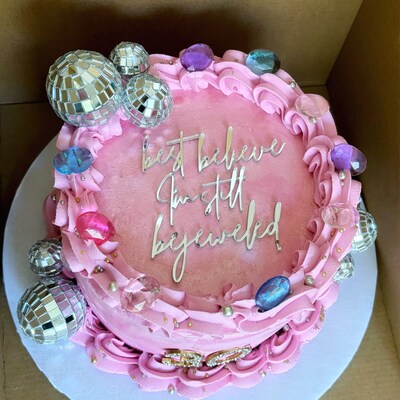 Mini Words Acrylic Cake Topper Vintage Heart Cake Topper Mini Cake ...