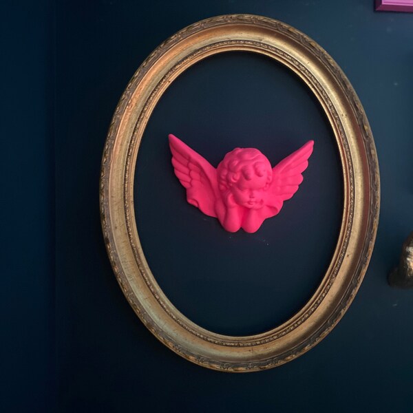 Medium 8x5.5inch - 20x14cm CHERUB | ANGEL | Cupid | NEON Pink ...
