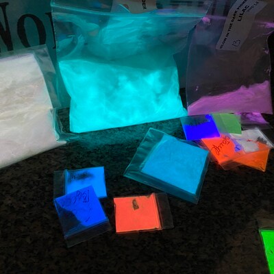 Aqua Glow in the Dark Neon Pigment Powder - Etsy