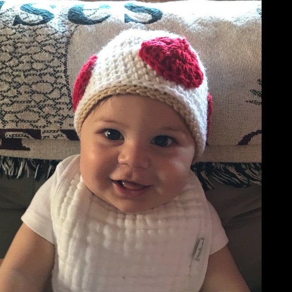 Super Mario Bros Toad Toadette Mushroom Crochet Beanie Newborn Infant ...