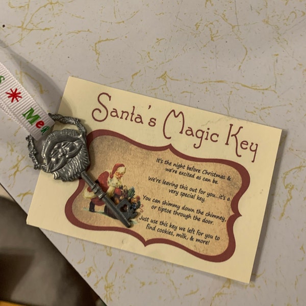MAGIC SANTA KEYS - Bright Silver Color- How Santa Gets in When You Don ...