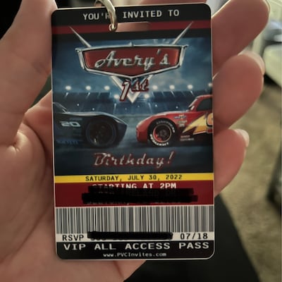 Cars 3 Birthday Invitation PLASTIC Cars 3 Birthday, Cars 3 Birthday ...