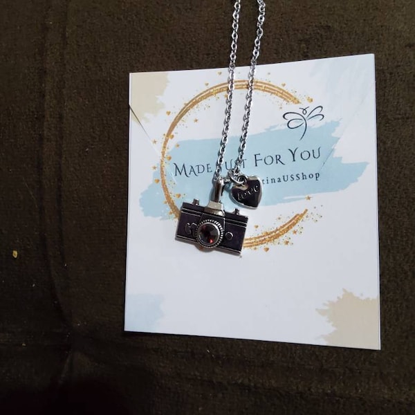 Camera Necklace, Gift for Photographer, Camera Charm Jewelry, Gift for ...