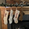 Personalized Christmas Stocking// Hand Embroidered Stocking// Stocking ...
