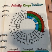 Activity Rings Tracker Apple Watch Rings Jessica's Journal Spread - Etsy