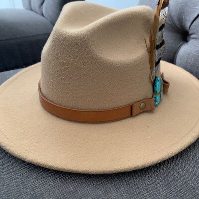 Grey Fedora Hat Navajo Concha Felt Hat One Size Fits All - Etsy