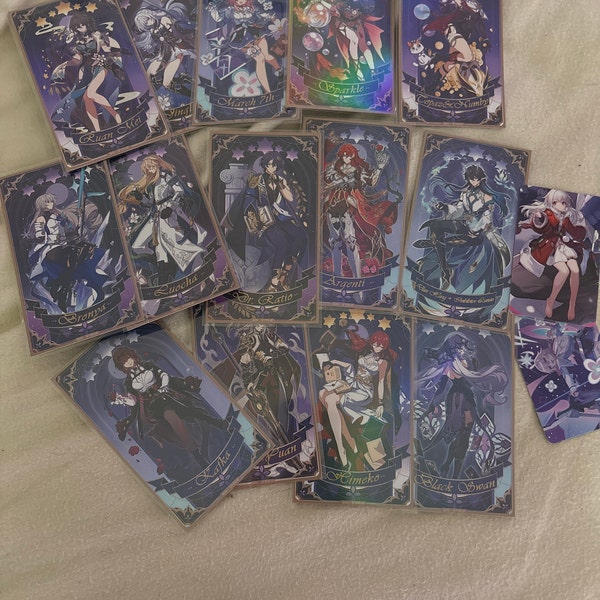 Honkai Star Rail Hologram Cards 14 Pieces, Sparkle, Black Swan, Ruan ...